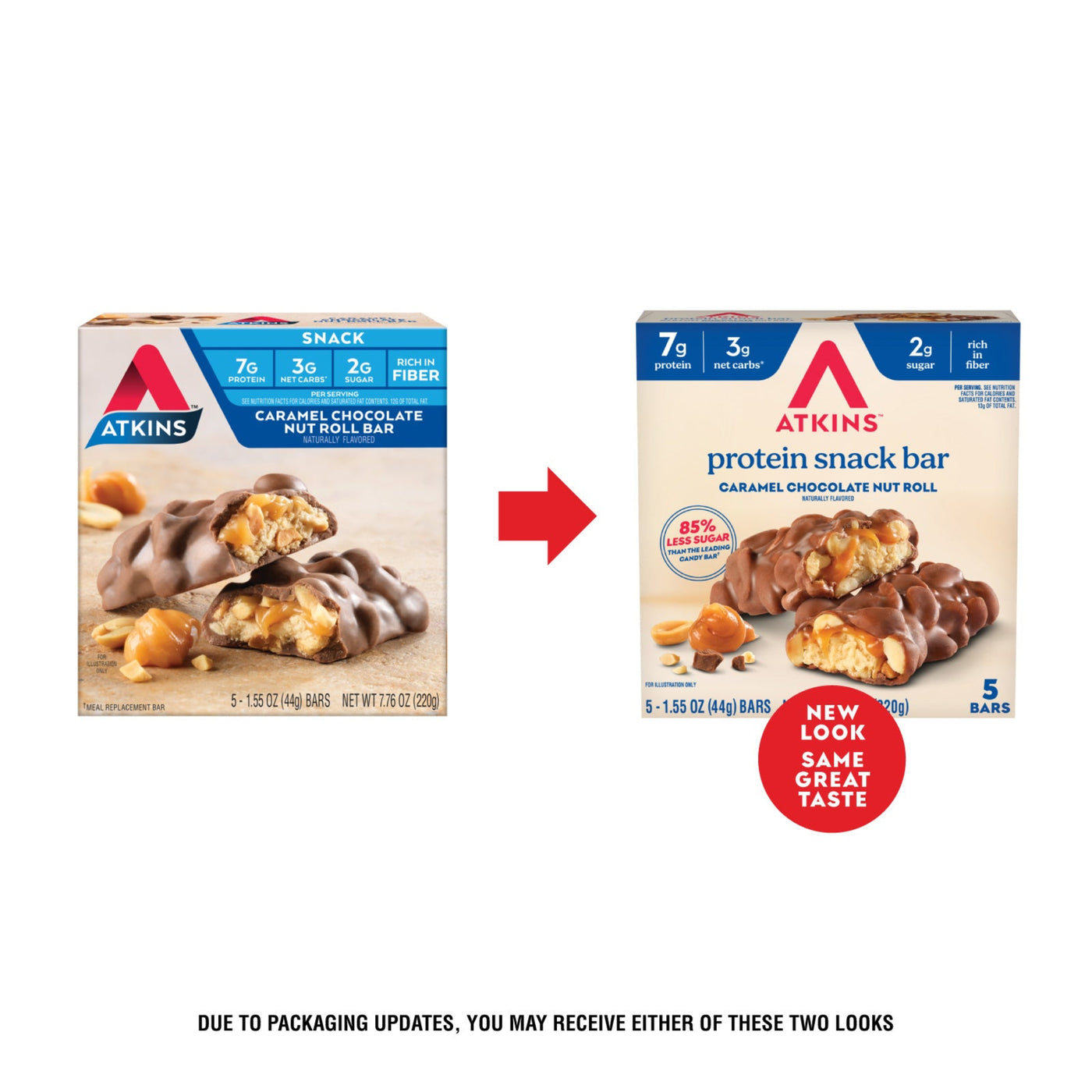 Caramel Chocolate Nut Roll Low Carb Bar – Atkins Online Store