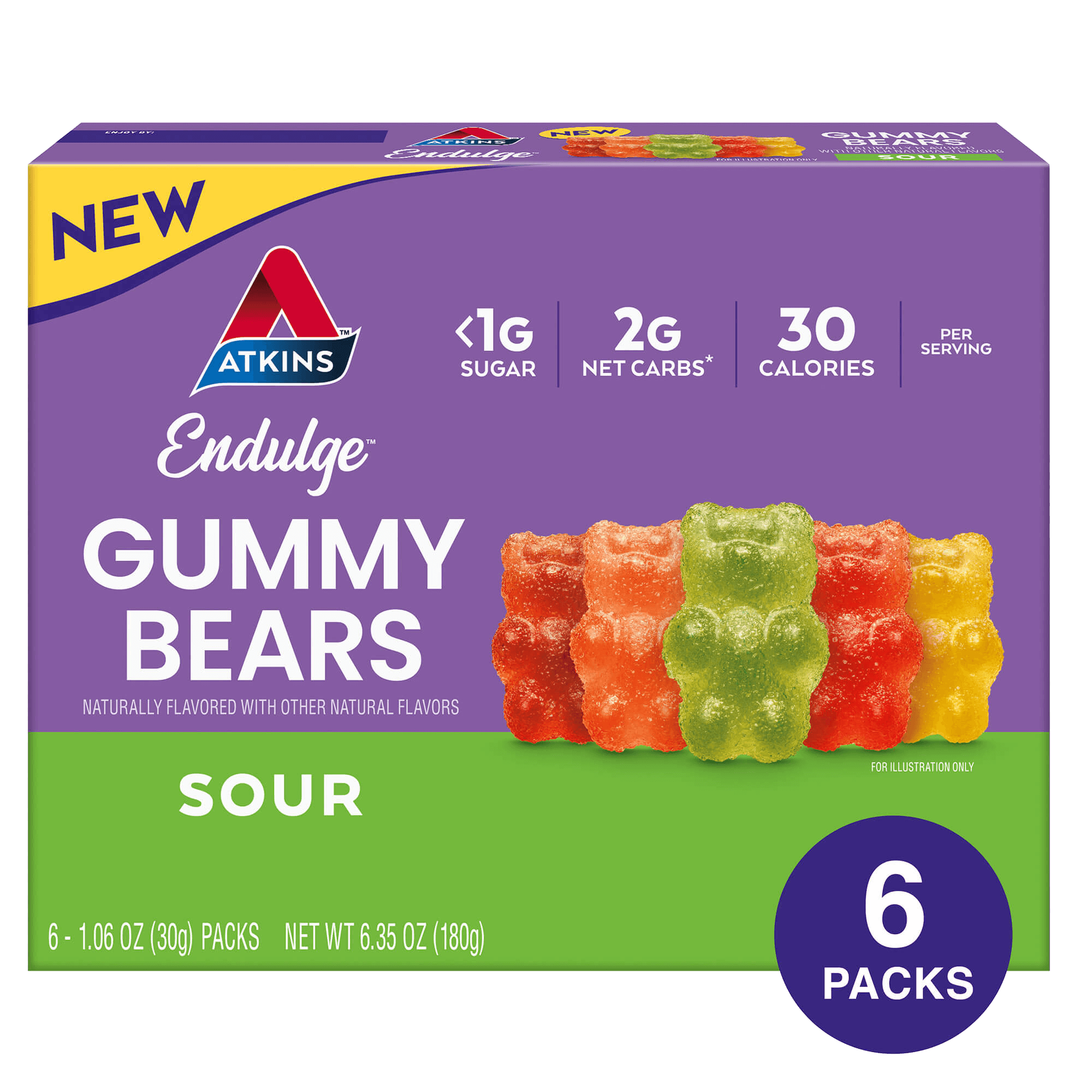 Endulge Low Carb Candy – Sour Gummy Bears – Atkins Online Store