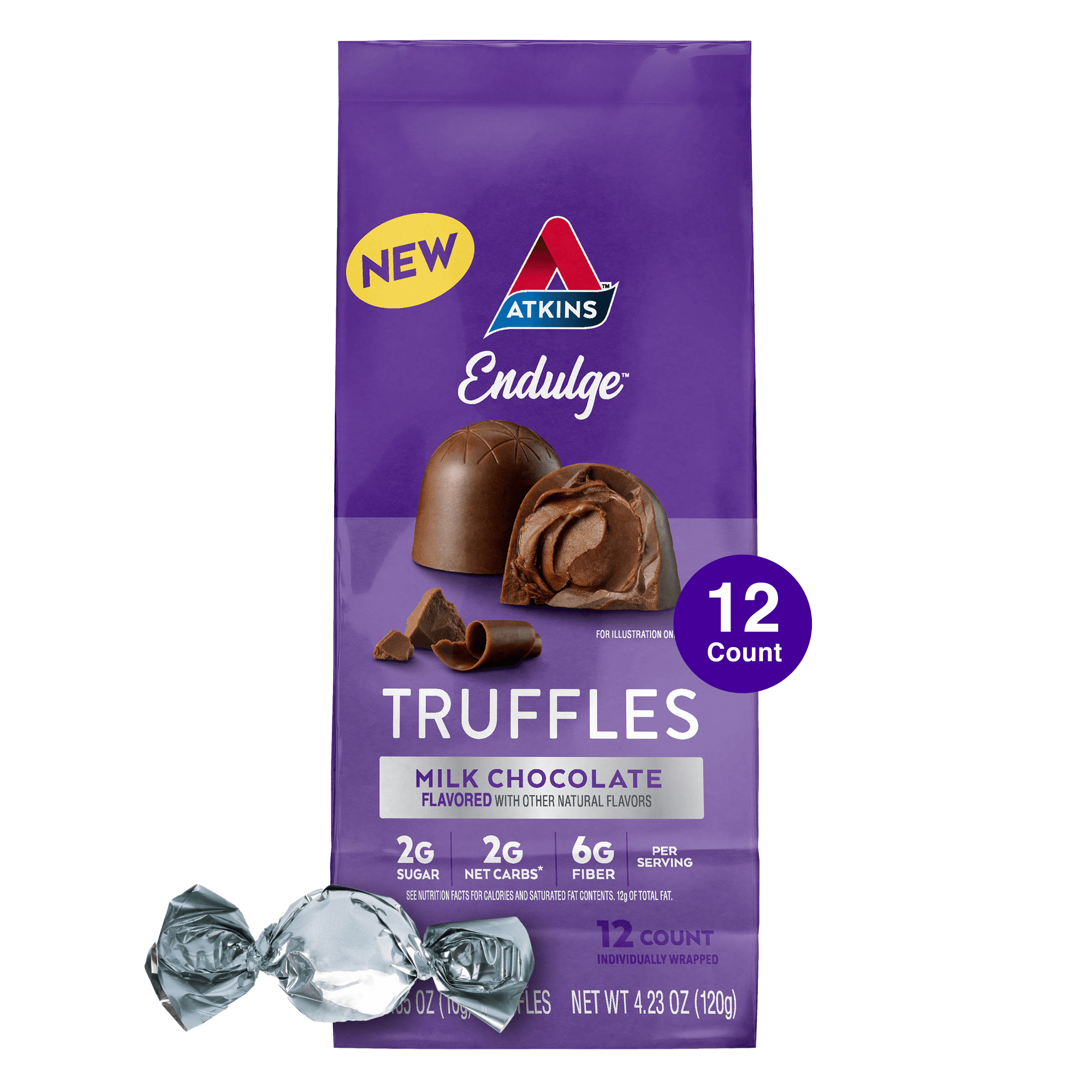 Endulge Milk Chocolate Truffles 12-ct. pouch – Atkins Online Store